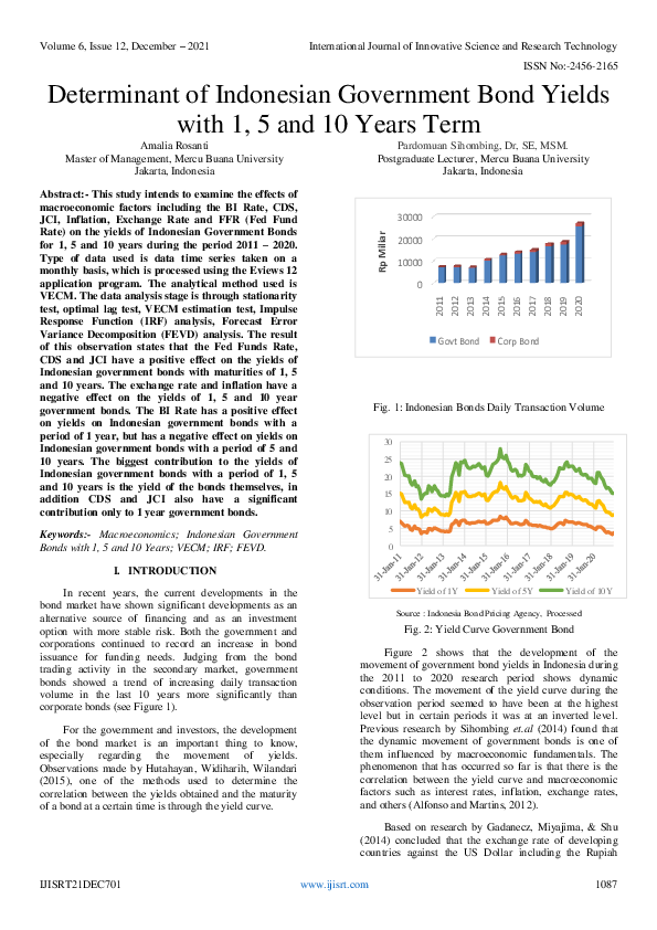 (PDF) Determinant of Indonesian Government Bond Yields with 1, 5 and 10 ...