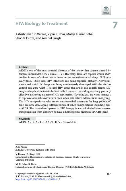 (PDF) HIV: Biology to Treatment