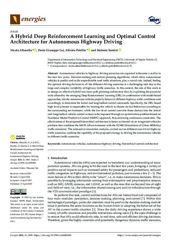 (PDF) A Hybrid Deep Reinforcement Learning and Optimal Control Architecture for Autonomous ...