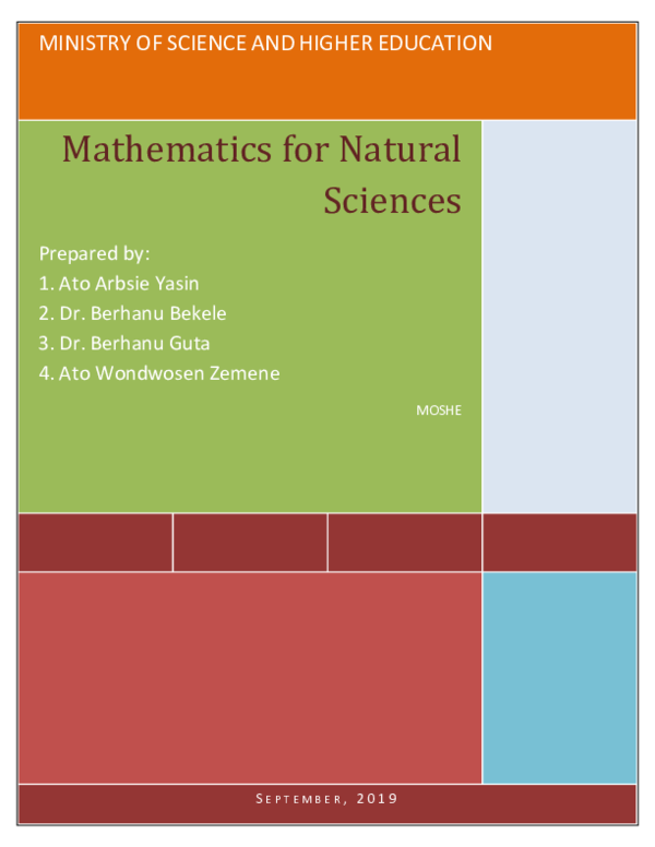 (PDF) Maths for Natural Sciecne