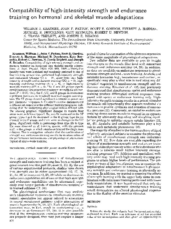 (PDF) Compatibility of high-intensity strength and endurance training ...
