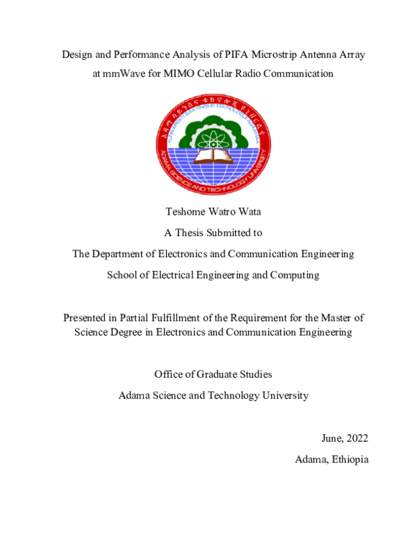 (PDF) Design and Performance Analysis of PIFA Microstrip Antenna Array ...