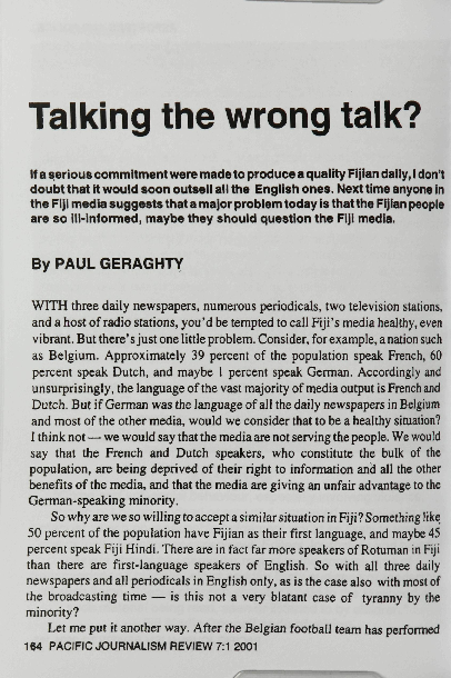 (PDF) Talking the wrong talk?