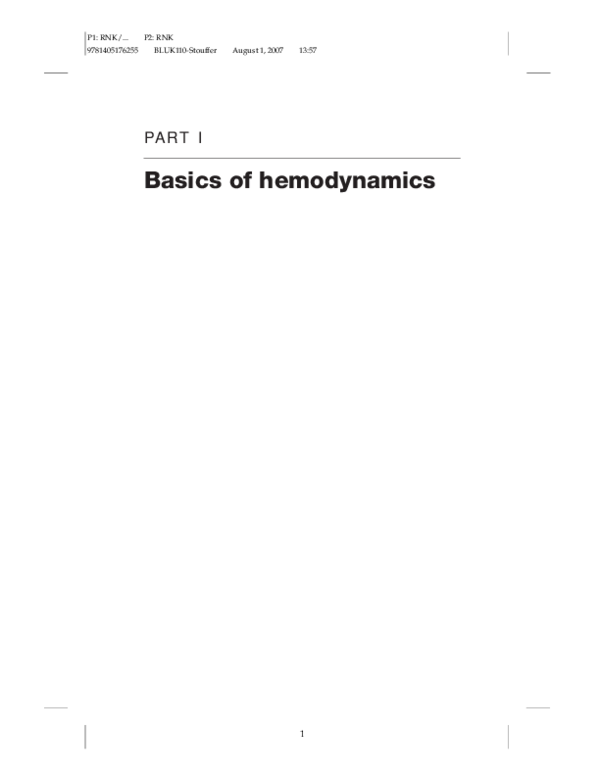 (PDF) Introduction to Basic Hemodynamic Principles