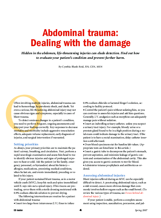 (PDF) Abdominal trauma