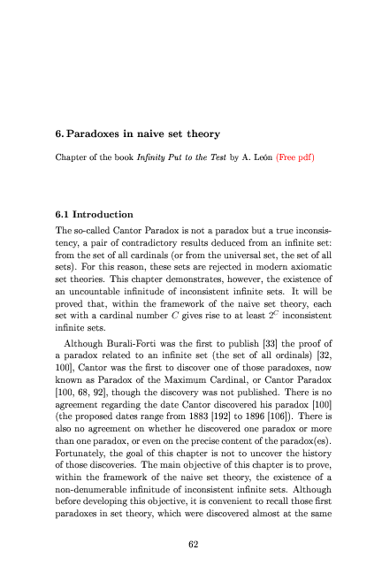 (PDF) Paradoxes In Naive Set Theory