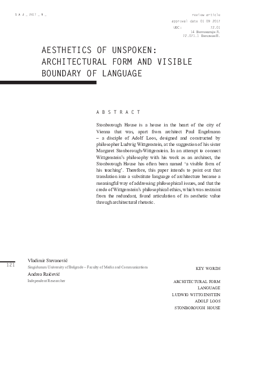 (PDF) Aesthetics of unspoken: Architectural form and visible boundary ...