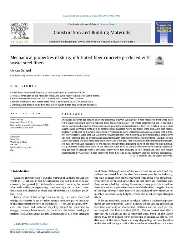 (PDF) Mechanical properties of slurry infiltrated fiber concrete ...
