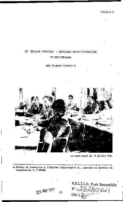 (PDF) Le "Secteur informel" : approches macro-économiques et statistiques