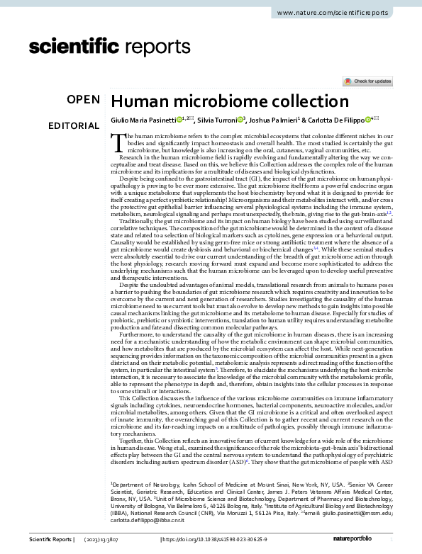 (PDF) Human microbiome collection