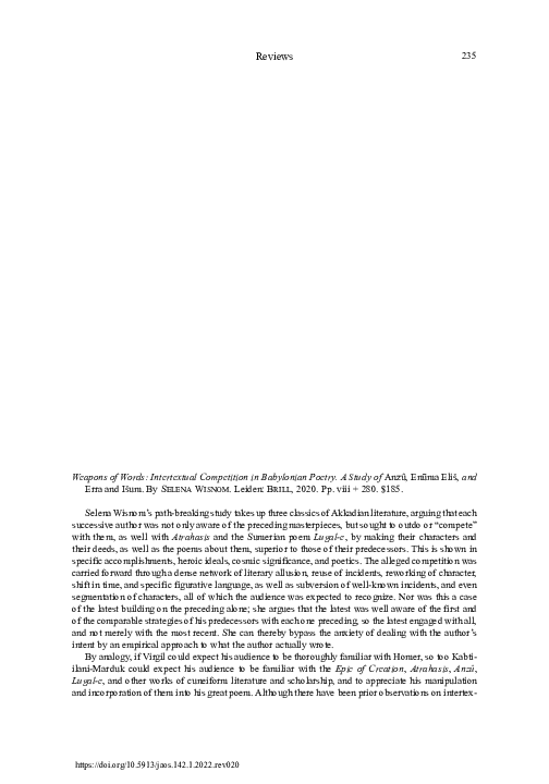 (PDF) Review of Wisnom, Weapons of Words