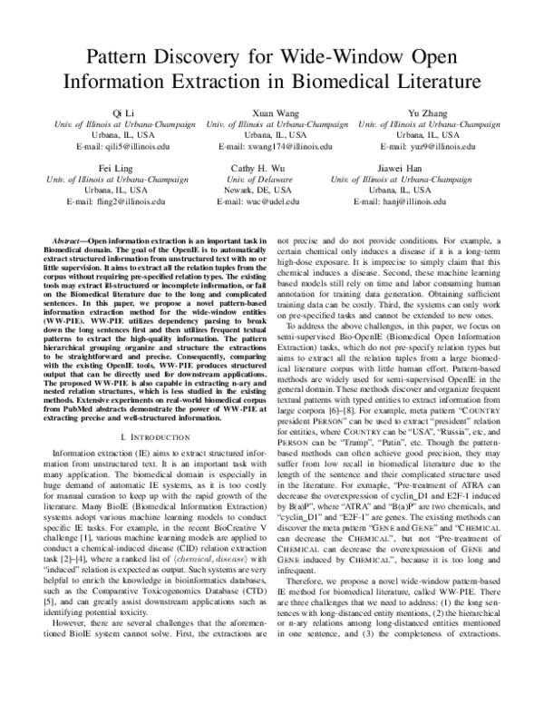 (PDF) Pattern Discovery for Wide-Window Open Information Extraction in ...