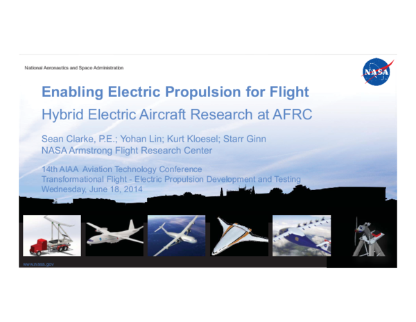 (PDF) Enabling Electric Propulsion for Flight - Hybrid Electric ...
