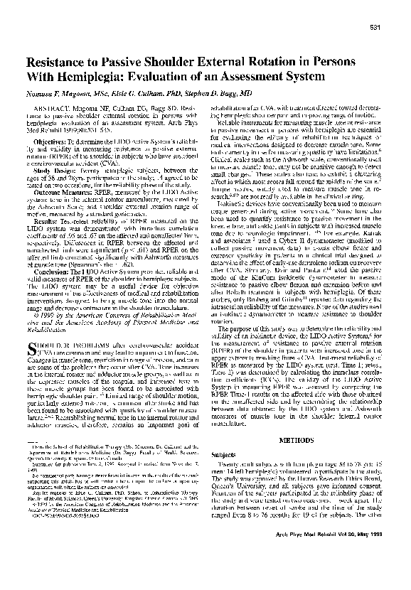(PDF) Resistance to passive shoulder external rotation in persons with ...