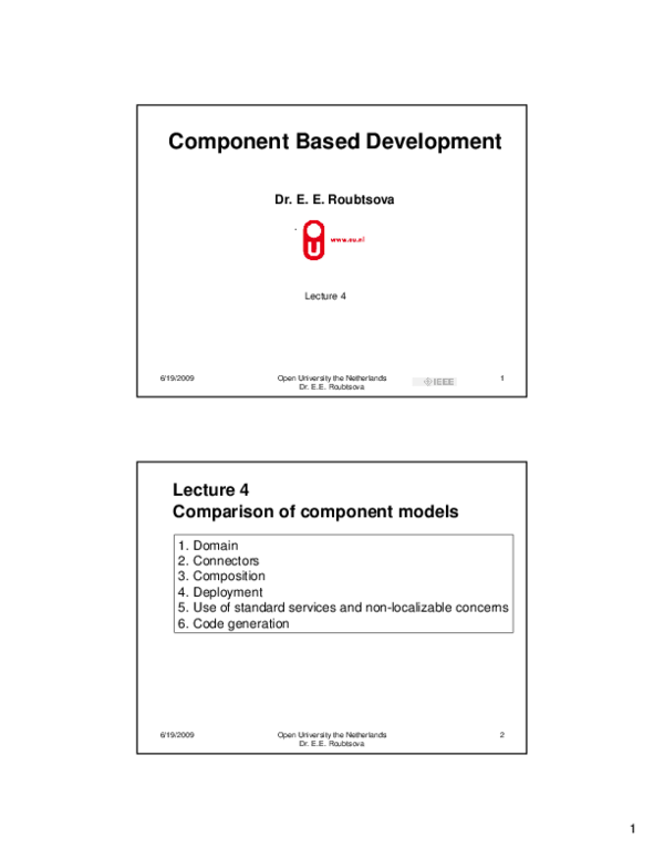 (PDF) Component Based Development