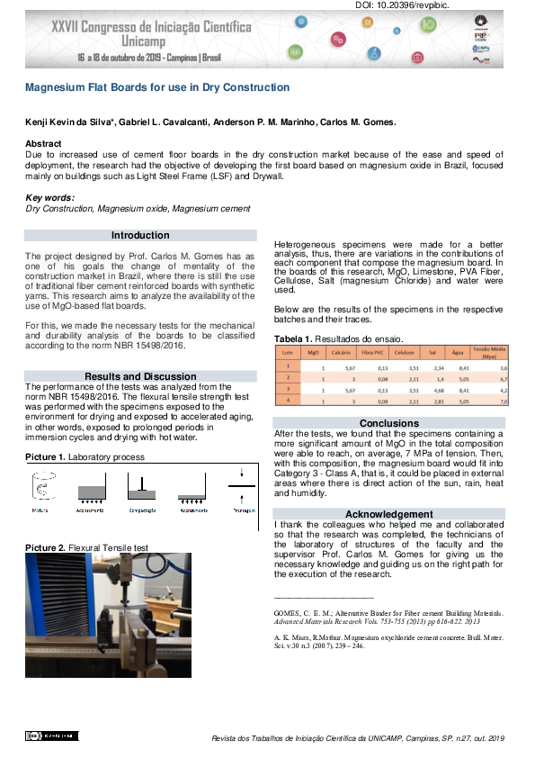 (PDF) Magnesium flat boards for use in dry construction