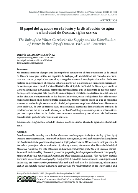 (PDF) Calderon El papel del aguador