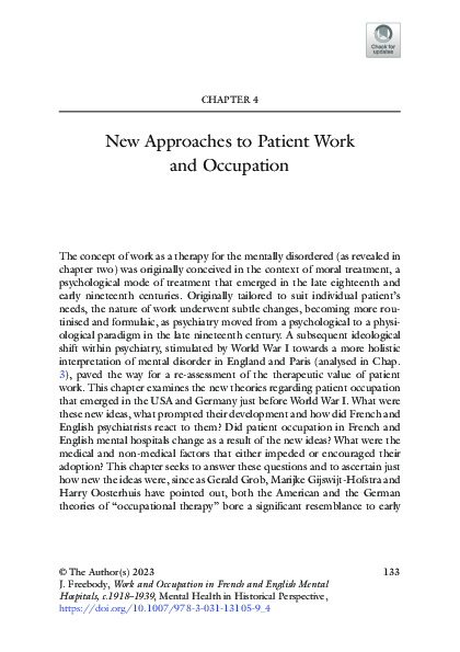 (PDF) New Approaches to Patient Work and Occupation | Jane Freebody ...