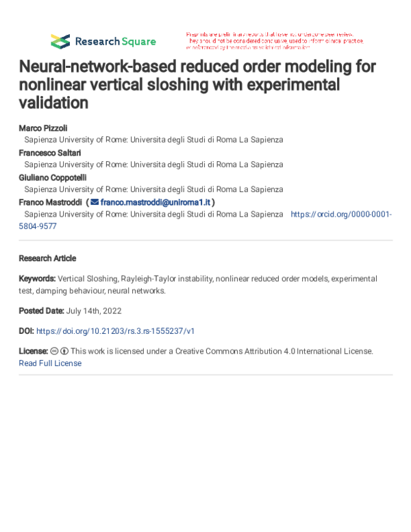 Pdf Neural Network Based Reduced Order Modeling For Nonlinear
