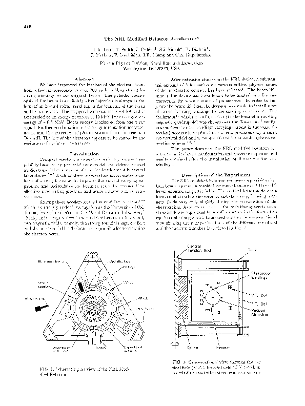 (PDF) The NRL Modified Betatron Accelerator