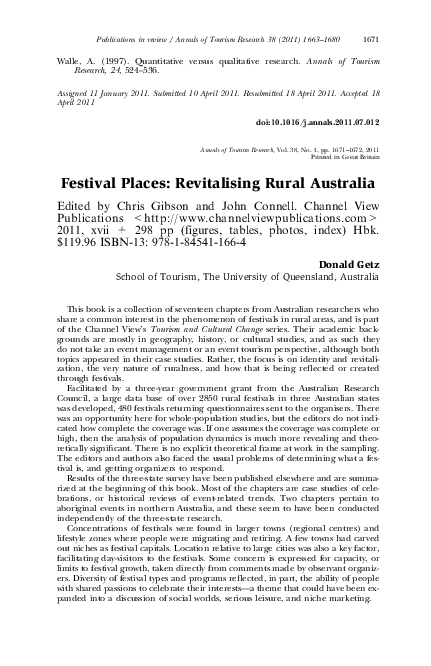 (PDF) Revitalizing Rural Australia through Festivals (PDF) Revitalizing Rural Australia through Festivals