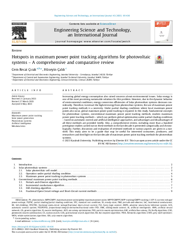 (PDF) Hotspots in maximum power point tracking algorithms for photovoltaic systems – A ...