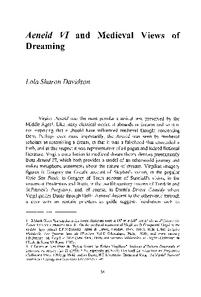 (PDF) Aeneid VI and Medieval Views of Dreaming