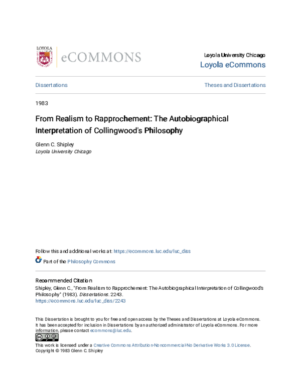 (PDF) From Realism to Rapprochement: The Autobiographical ...