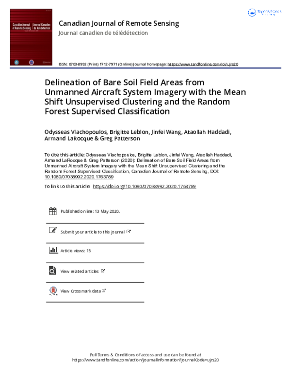 (PDF) Delineation of Bare Soil Field Areas from Unmanned Aircraft ...