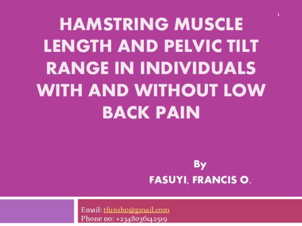 (PDF) Hamstring muscle length and pelvic tilt range among individuals ...