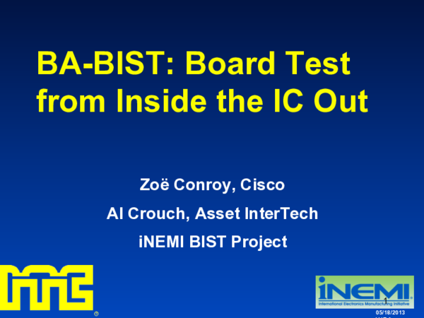 (PDF) BA-BIST: Board test from inside the IC out