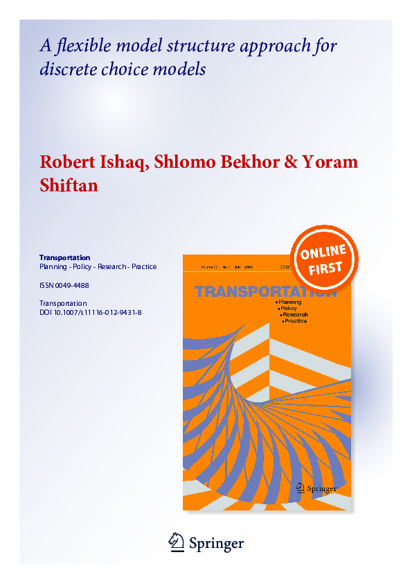 (PDF) A flexible model structure approach for discrete choice models