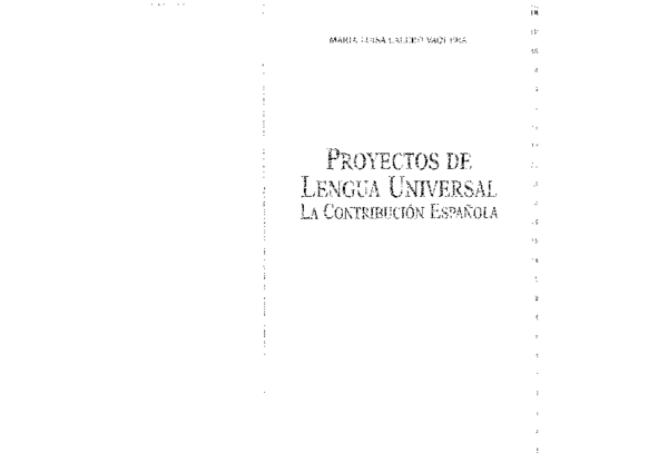 (PDF) Proyectos de lengua universal. La constribución española