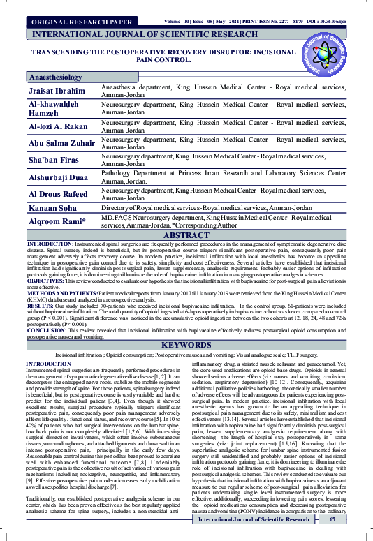 (PDF) Transcending the postoperative recovery disruptor: Incisional ...