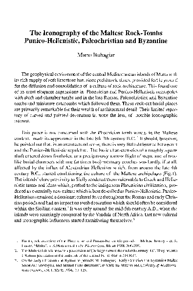 (PDF) The iconography of the Maltese rock-tombs Punico-Hellenistic ...