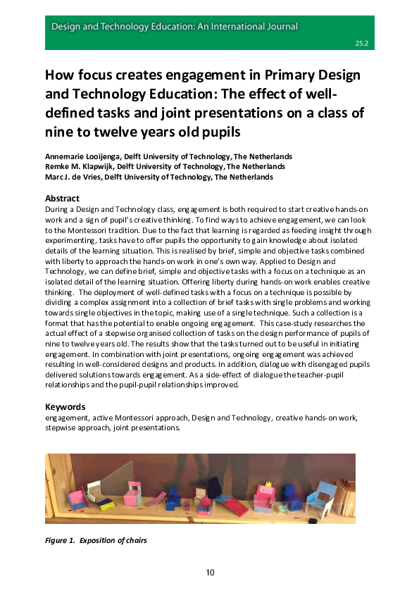 (PDF) How Focus Creates Engagement in Primary Design and Technology ...