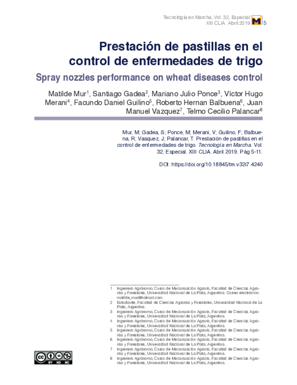 (PDF) Prestación de pastillas en el control de enfermedades de trigo ...