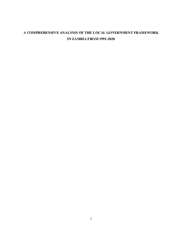(PDF) A COMPREHENSIVE ANALYSIS OF THE LOCAL GOVERNMENT FRAMEWORK IN ...