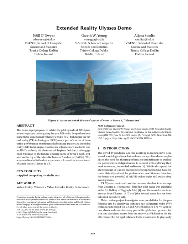 (PDF) Extended Reality Ulysses Demo