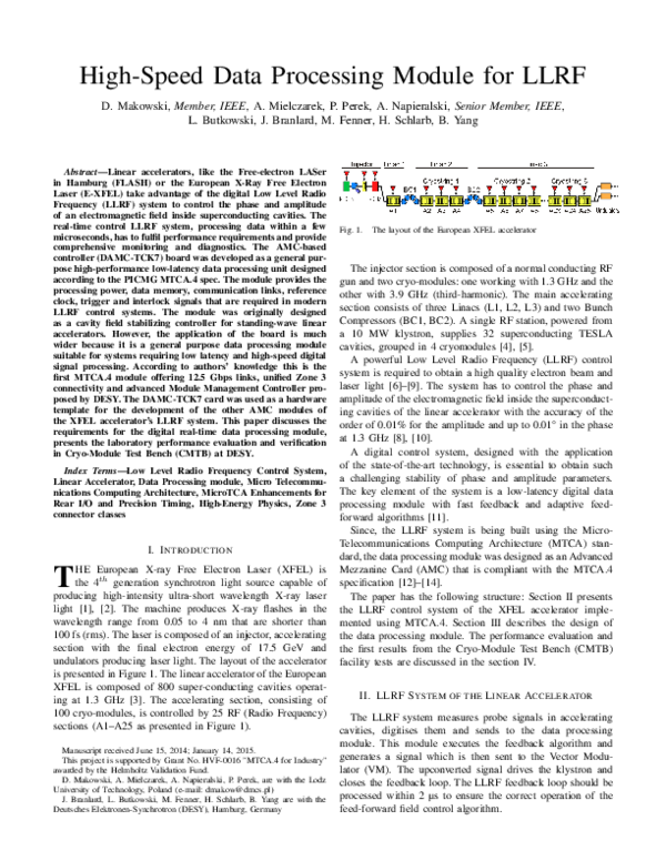 (PDF) High-Speed Data Processing Module for LLRF