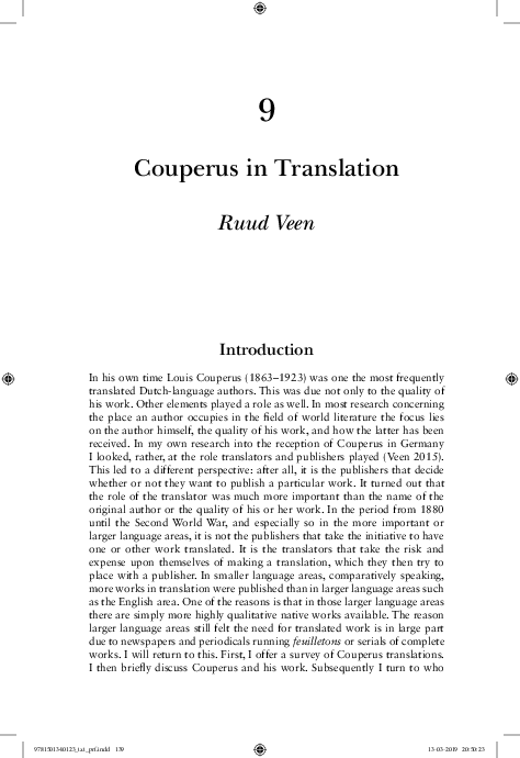(PDF) Louis Couperus in Translation