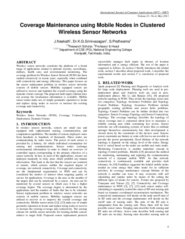 Pdf Wireless Sensor Networks