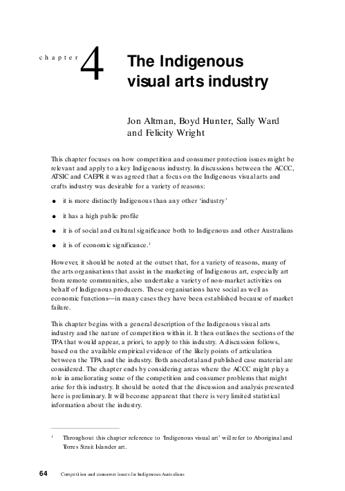 (PDF) The Indigenous visual arts industry