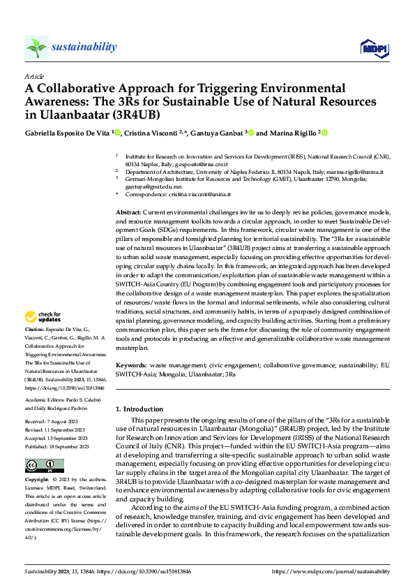 (PDF) A Collaborative Approach for Triggering Environmental Awareness ...
