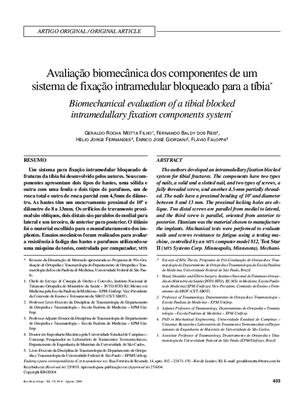 (PDF) Biomechanical evaluation of a tibial blocked intramedullary fixation components system ...
