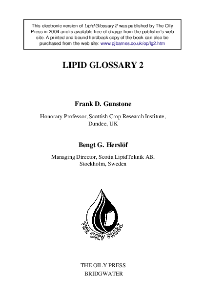 (PDF) Lipid glossary 2