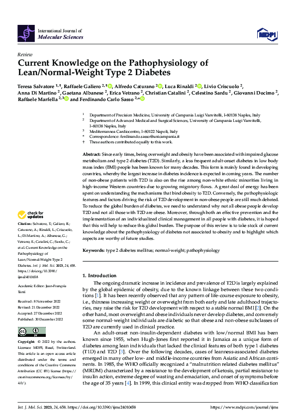 (PDF) Current Knowledge on the Pathophysiology of Lean/Normal-Weight ...