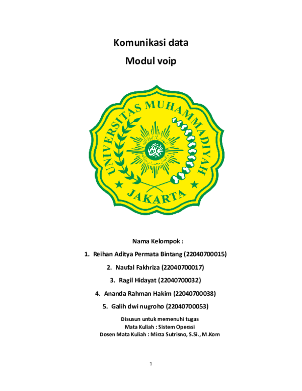 (PDF) Tugas besar komdat modul VOIP