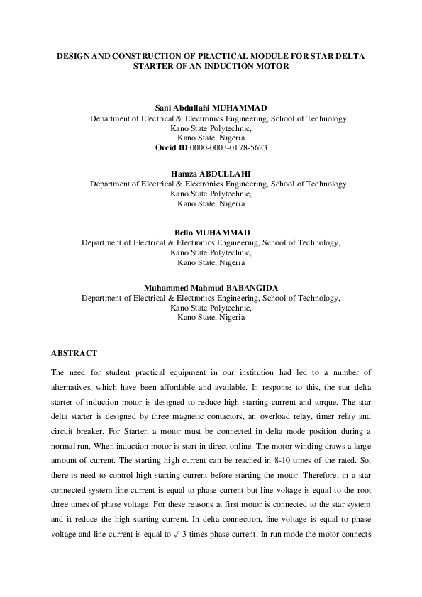 (PDF) DESIGN AND CONSTRUCTION OF PRACTICAL MODULE FOR STAR DELTA ...