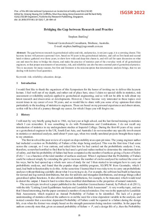 (PDF) Bridging the Gap between Research and Practice